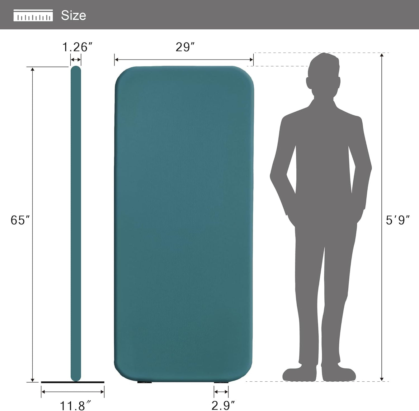 Standing Room Divider 29"x65", Sapphire – DECOLAB